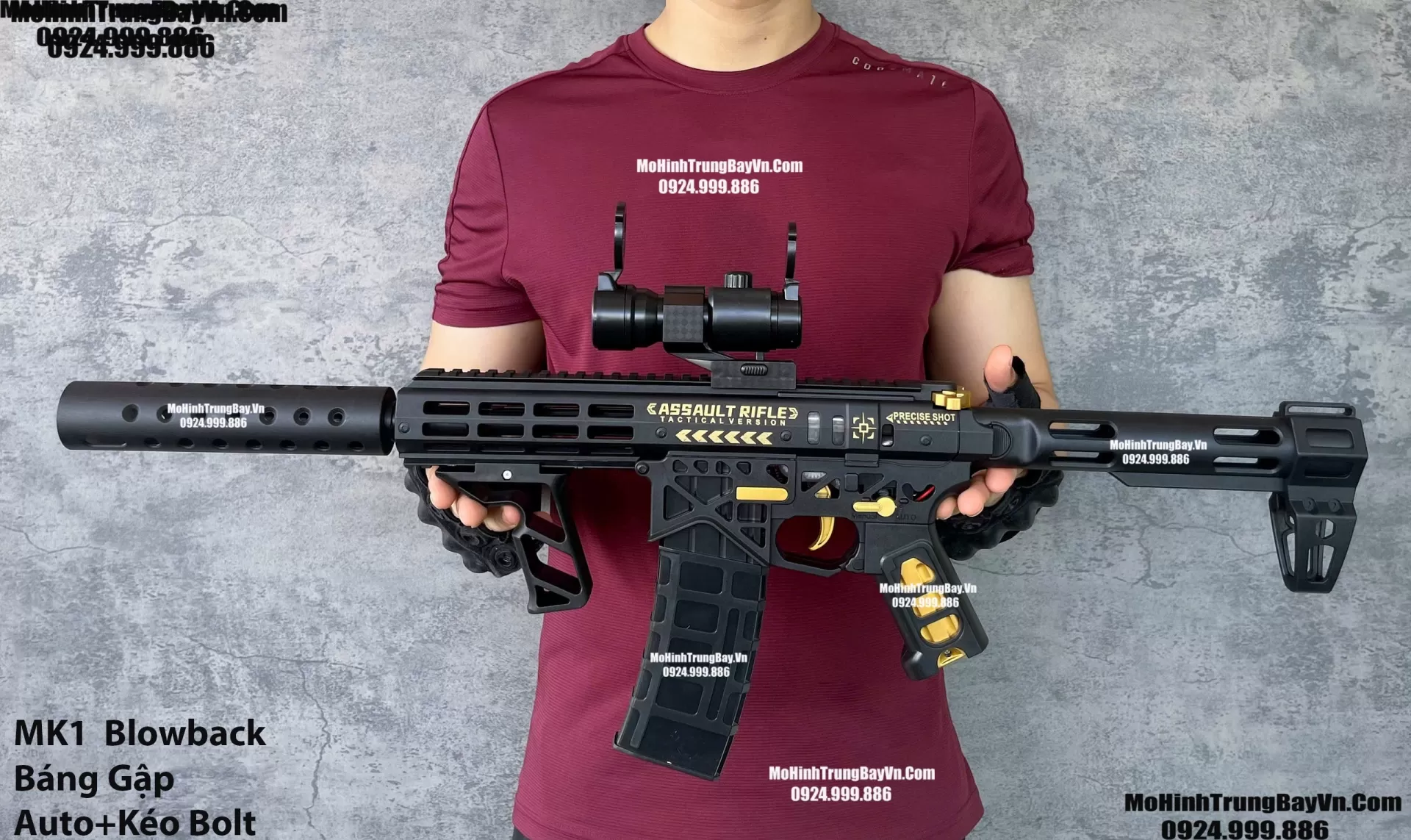 Súng Đạn Thạch MK1 Blowback 2 Chế Độ Sấy Cực Nhanh M4 M416 Hk416 M4a1 ...